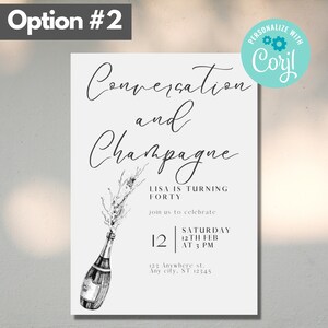 Caviar and Conversation Invitation, Champagne and Conversation ...