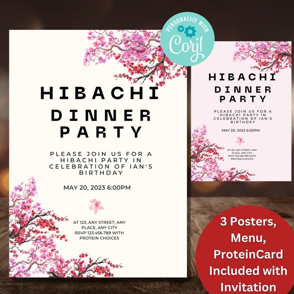 Hibachi Night Invitation - Etsy