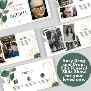 Funeral Slideshow Template Powerpoint | Funeral Template | Celebration ...