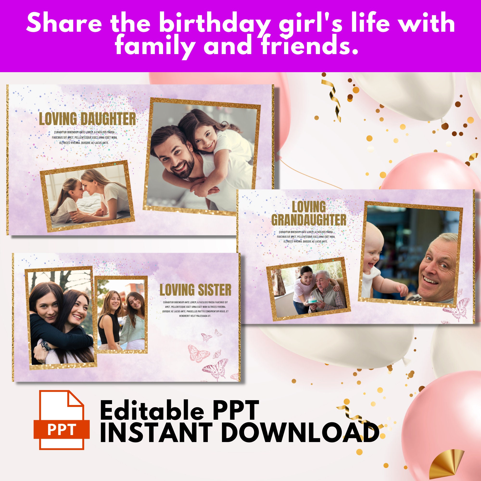 Quinceañera Slideshow, Sweet Sixteen Slideshow, Share Memories, Powerpoint Quince 15, Birthday ...