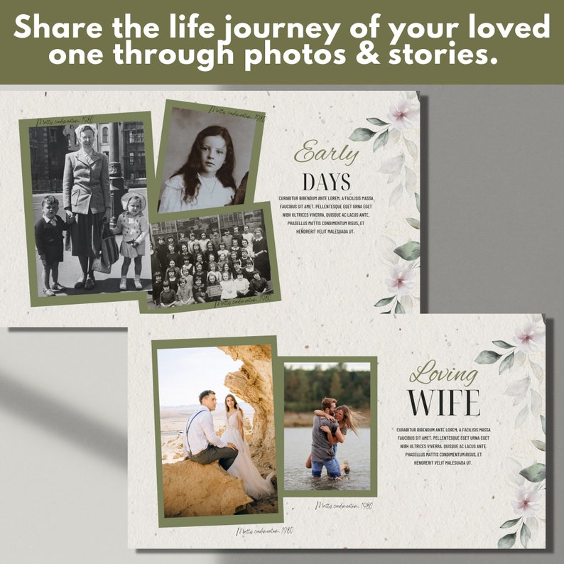 Funeral Slideshow Template Funeral Template Celebration of - Etsy