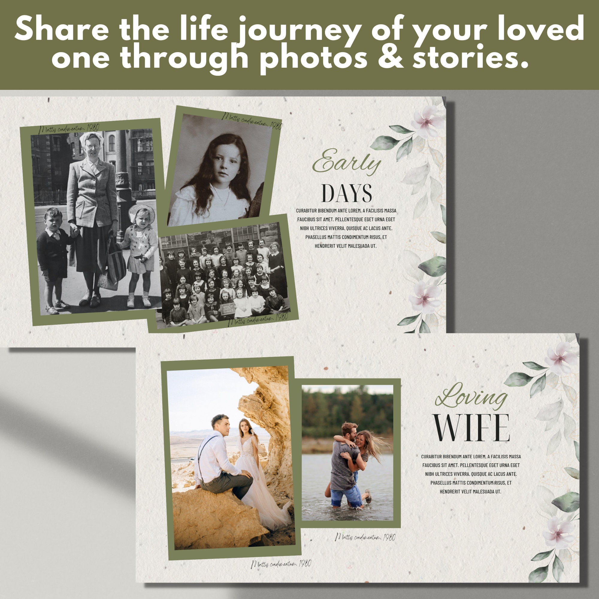 Funeral Slideshow Template Funeral Template Celebration of - Etsy