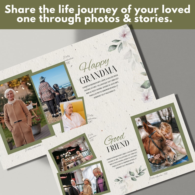 Funeral Slideshow Template Funeral Template Celebration of - Etsy