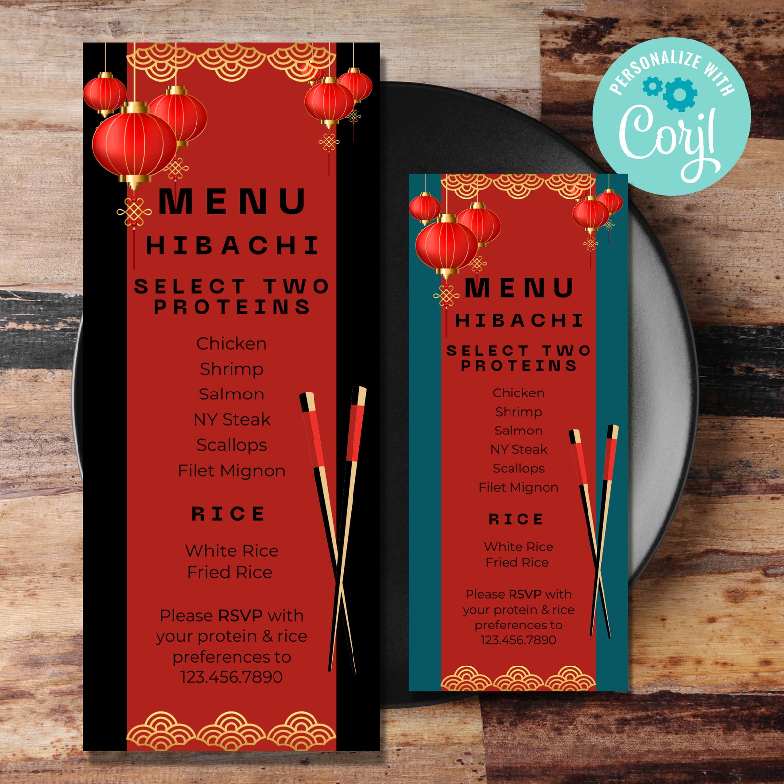 Hibachi Invitation Hibachi Birthday Japanese Restaurant - Etsy