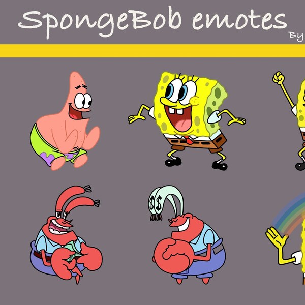 Spongebob Emotes - Etsy