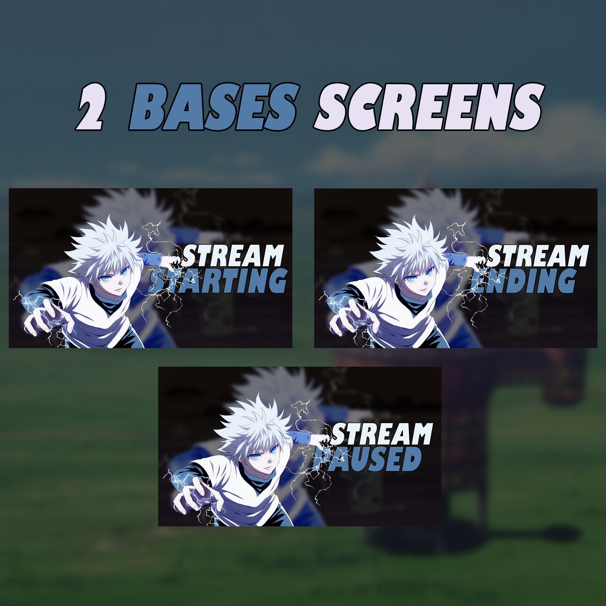 Killua Stream Pack Hxh Anime Overlay Stream Twitch Anime - Etsy