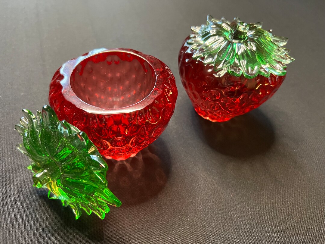 Strawberry-shaped Box Resin Jewelry Storage Box Candy Box Trinket Box ...