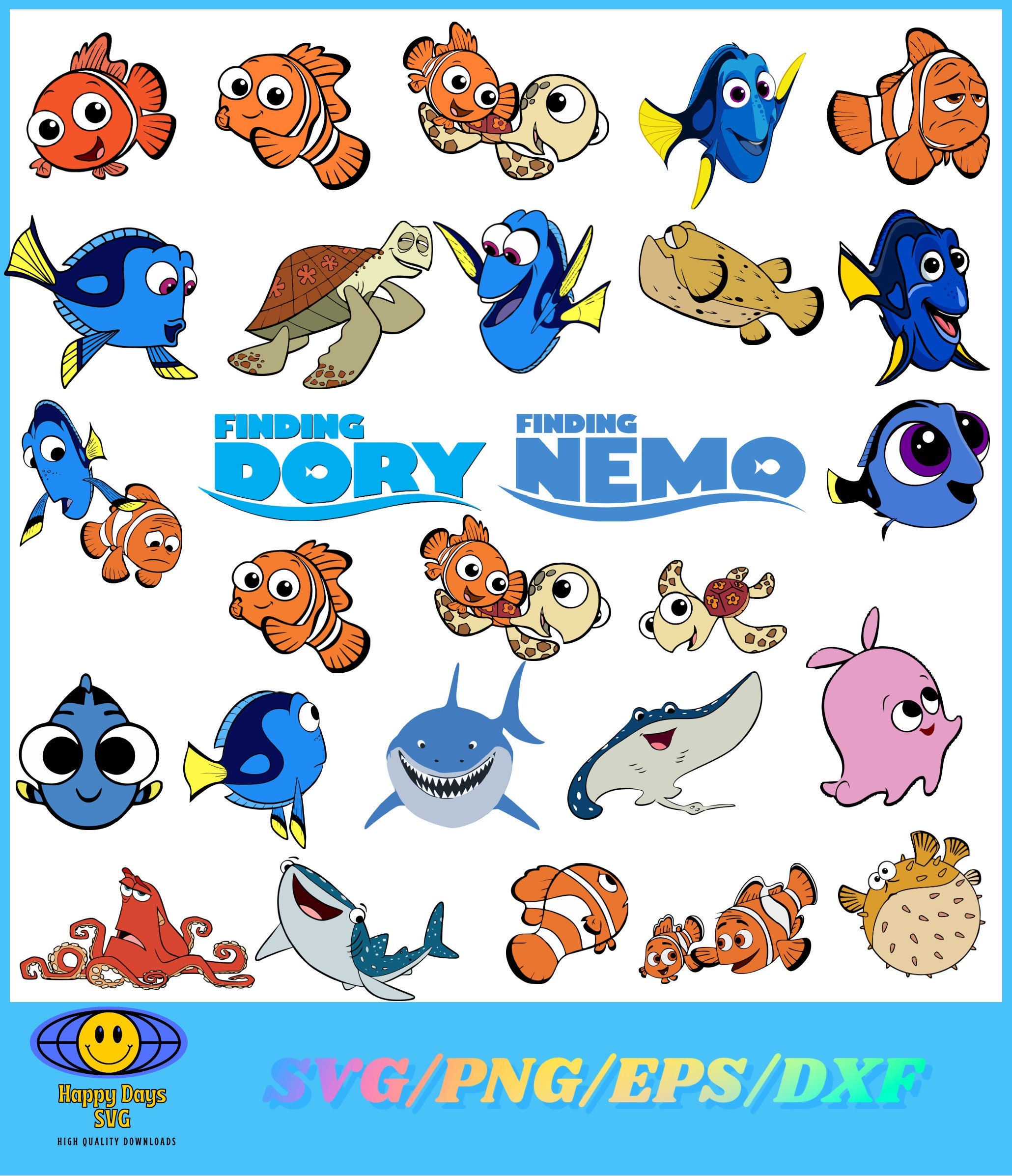 Nemo Layered SVG, Finding Svg, Nemo PNG, Dory SVG, Nemo Clipart for ...