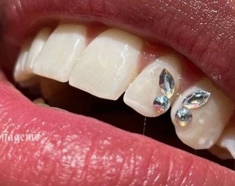 Navette Crystal swarovski Butterfly Set tooth Gem - Etsy