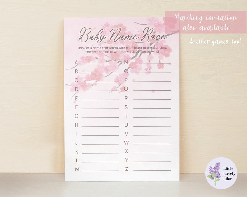 Baby Shower Game Printable Baby Shower Game Pink Baby Shower Game Baby ...