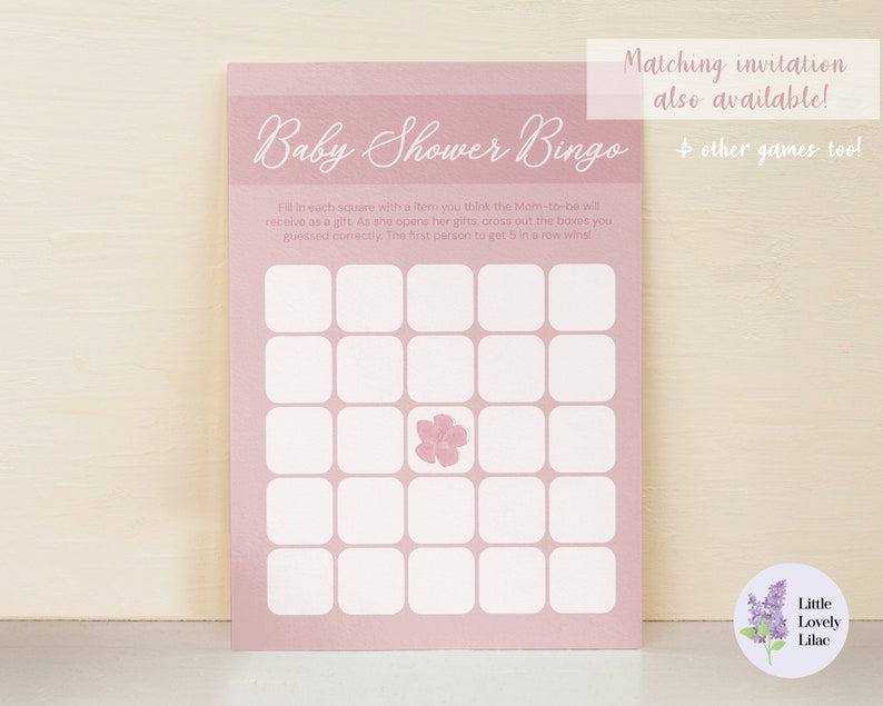 Baby Shower Game Printable Baby Shower Game Pink Baby Shower Game Baby ...