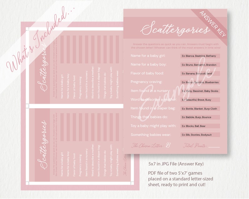 Baby Shower Game Printable Baby Shower Game Pink Baby Shower Game Baby ...
