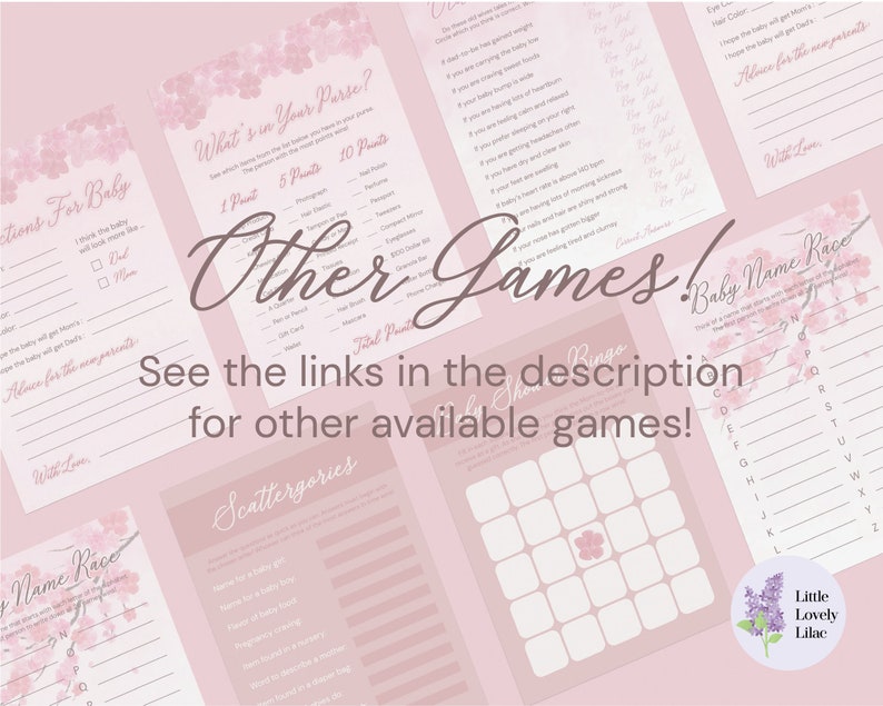 Baby Shower Game Printable Baby Shower Game Pink Baby Shower Game Baby ...