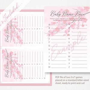 Baby Shower Game Printable Baby Shower Game Pink Baby Shower Game Baby ...