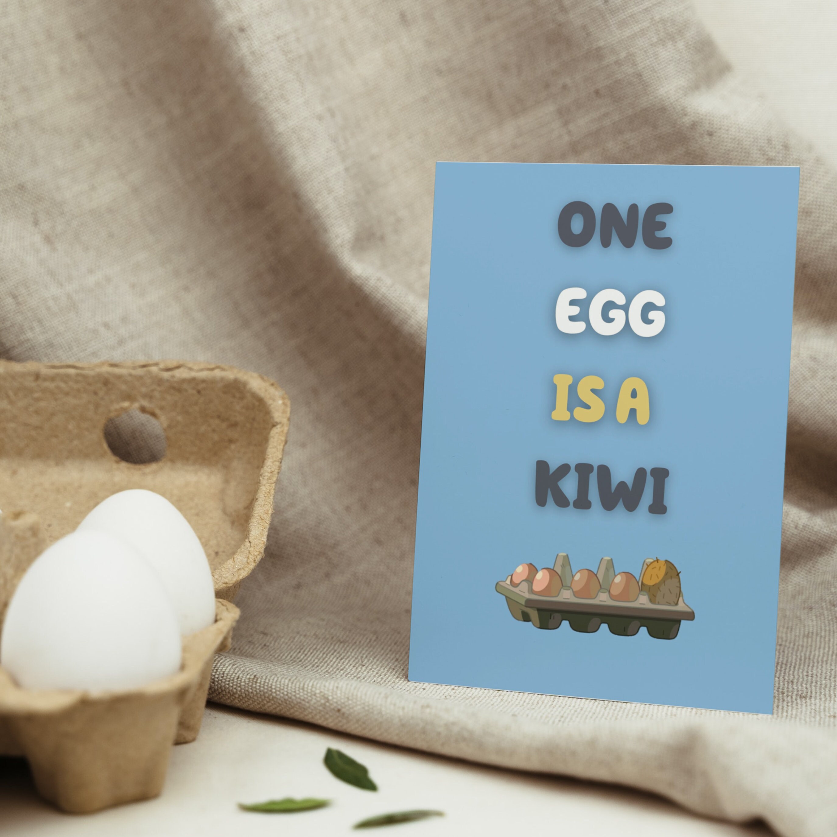 Bluey Inspired Easter Greetings Card Post Card. Instant Download ...