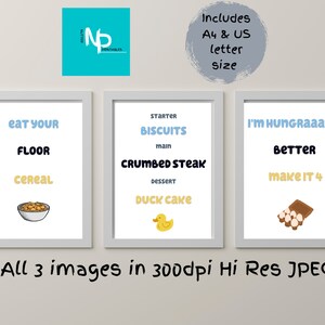 Printable Bluey Themed Kitchen Food Themed X 3 Bluey Quotes JPEG ...
