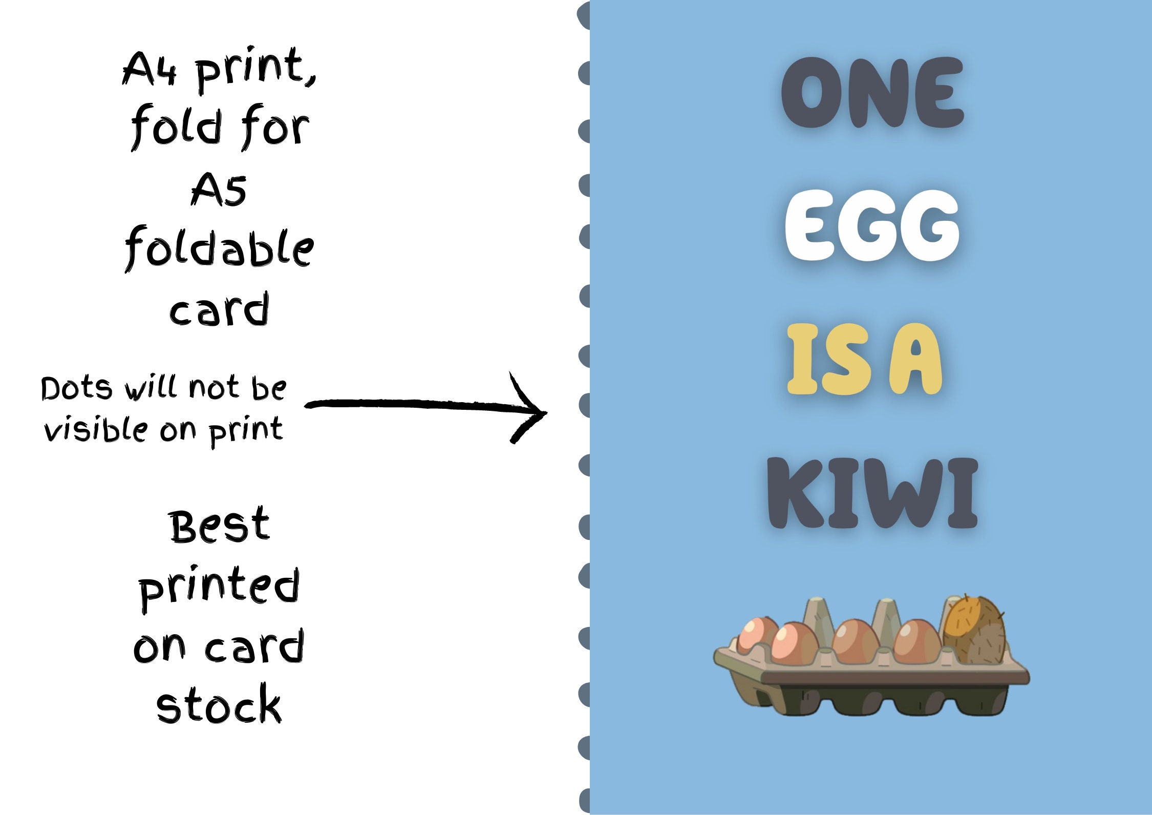 Bluey Inspired Easter Greetings Card Post Card. Instant Download ...