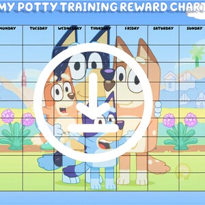 Printable Potty Training Chart Digital Download Blue Dog PDF & PNG ...