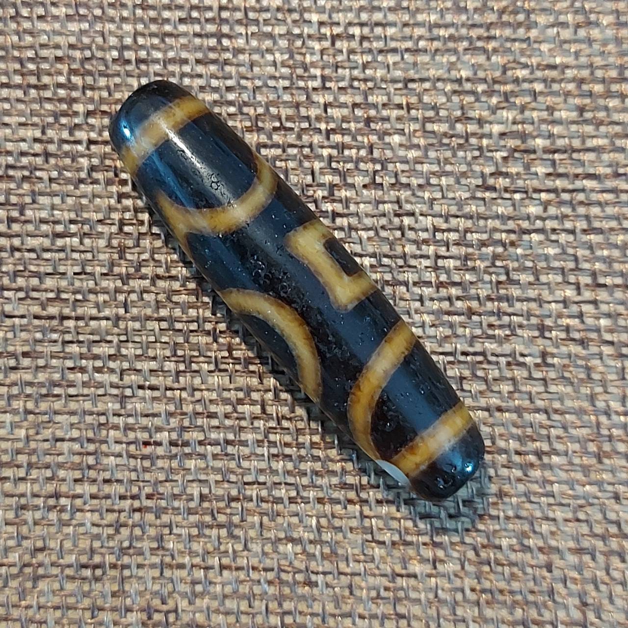 Rare Heaven & Earth Totem Tibetan Old Agate DZI Bead (47mm X 12mm) - Etsy