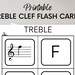 Treble Clef Flash Cards: Beginner Music Theory (printable PDF) - Etsy
