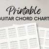 Guitar Chord Flash Cards for Beginners Printable at Home on Standard US ...