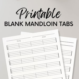 Mandolin Tab Sheets - Etsy