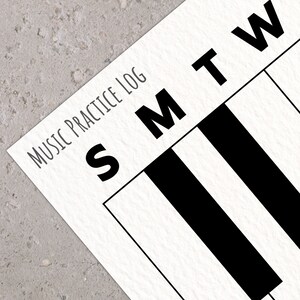 Piano Practice Chart: Fun Music Education Tracker (PDF Download) - Etsy