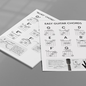 Guitar Chord Charts for Beginners Printable at Home on Standard U.S ...