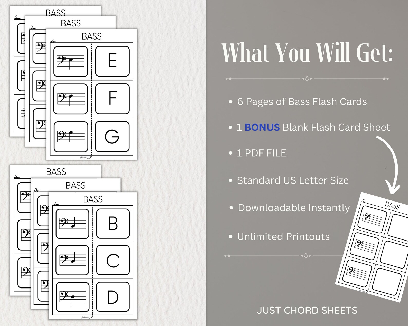 Printable Music Note Flashcard BUNDLE for Music Students Learning to ...