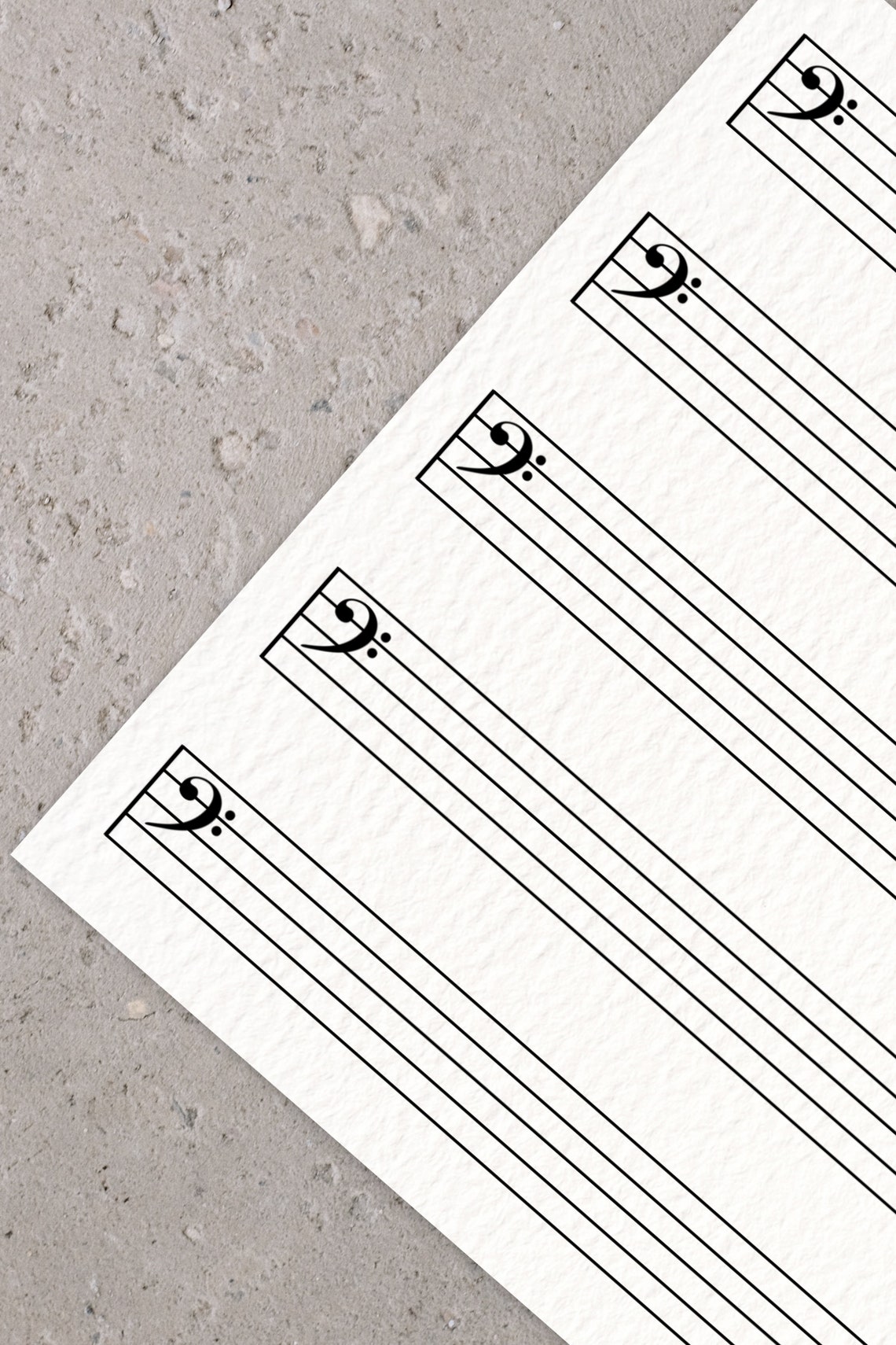 Printable Large Print Blank Sheet Music Bass Clef Manuscript Paper ...