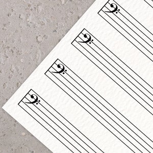 Printable Large Print Blank Sheet Music Bass Clef Manuscript Paper ...