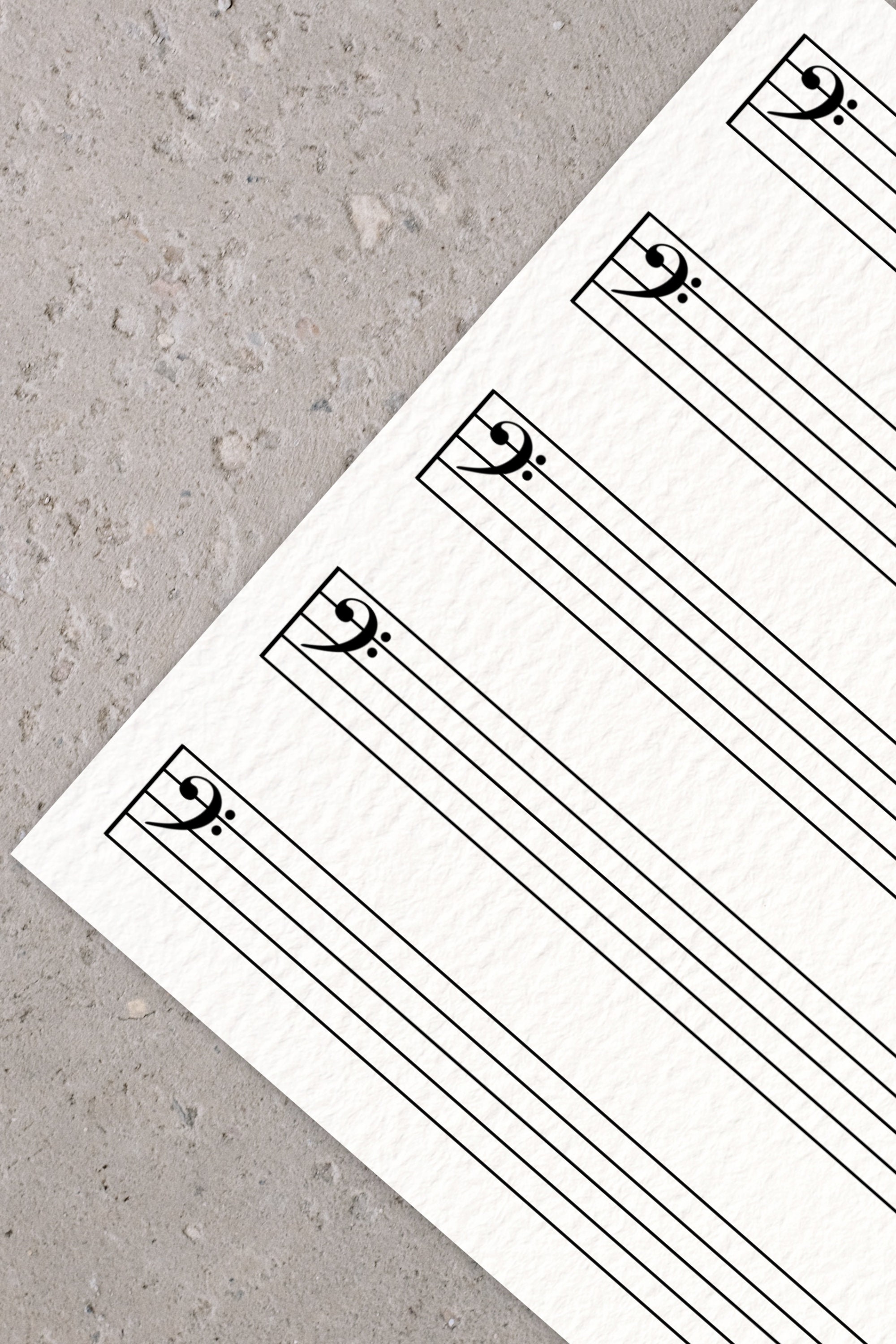 Printable Large Print Blank Sheet Music Bass Clef Manuscript Paper ...