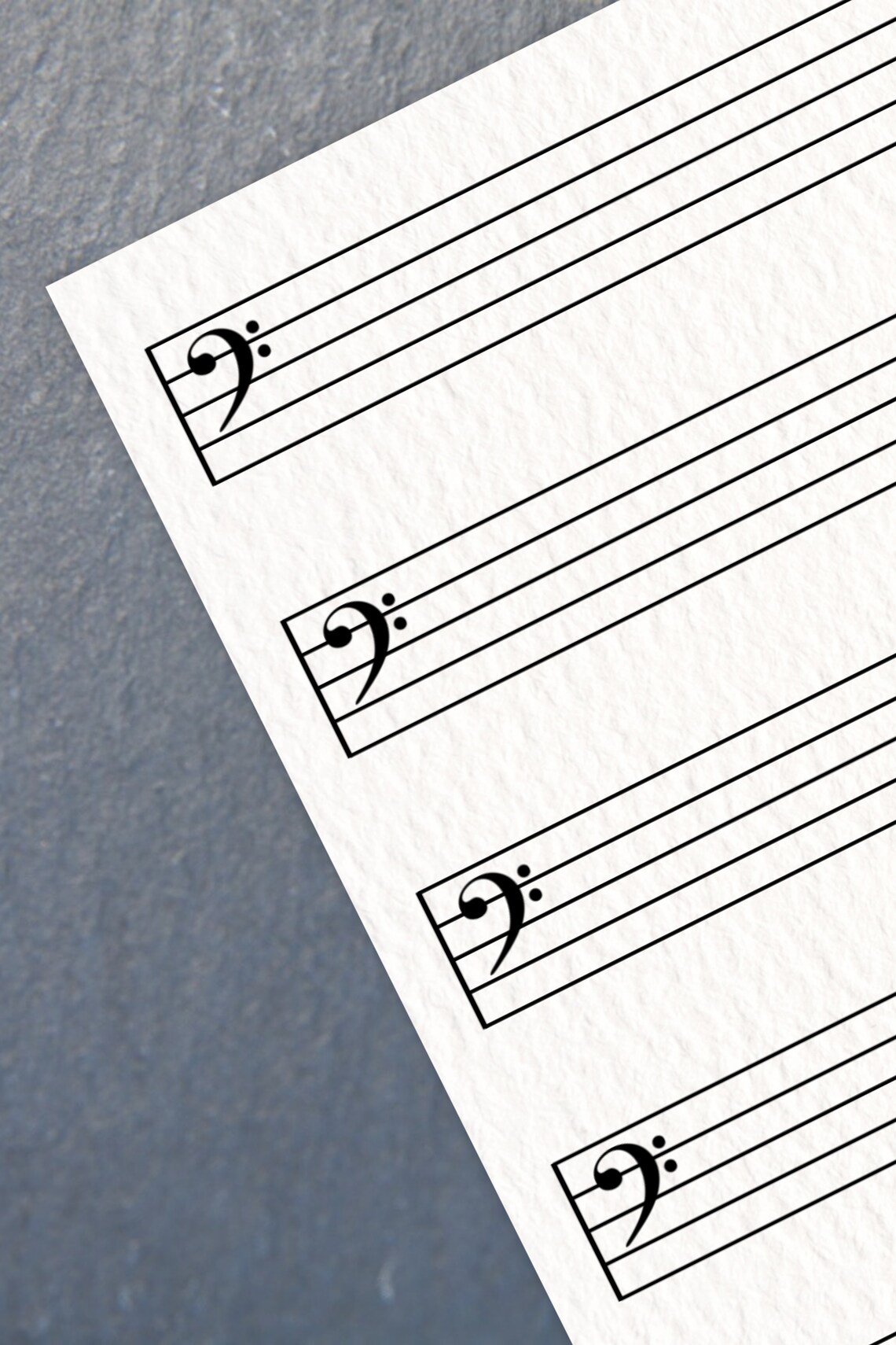 Printable Large Print Blank Sheet Music Bass Clef Manuscript Paper ...