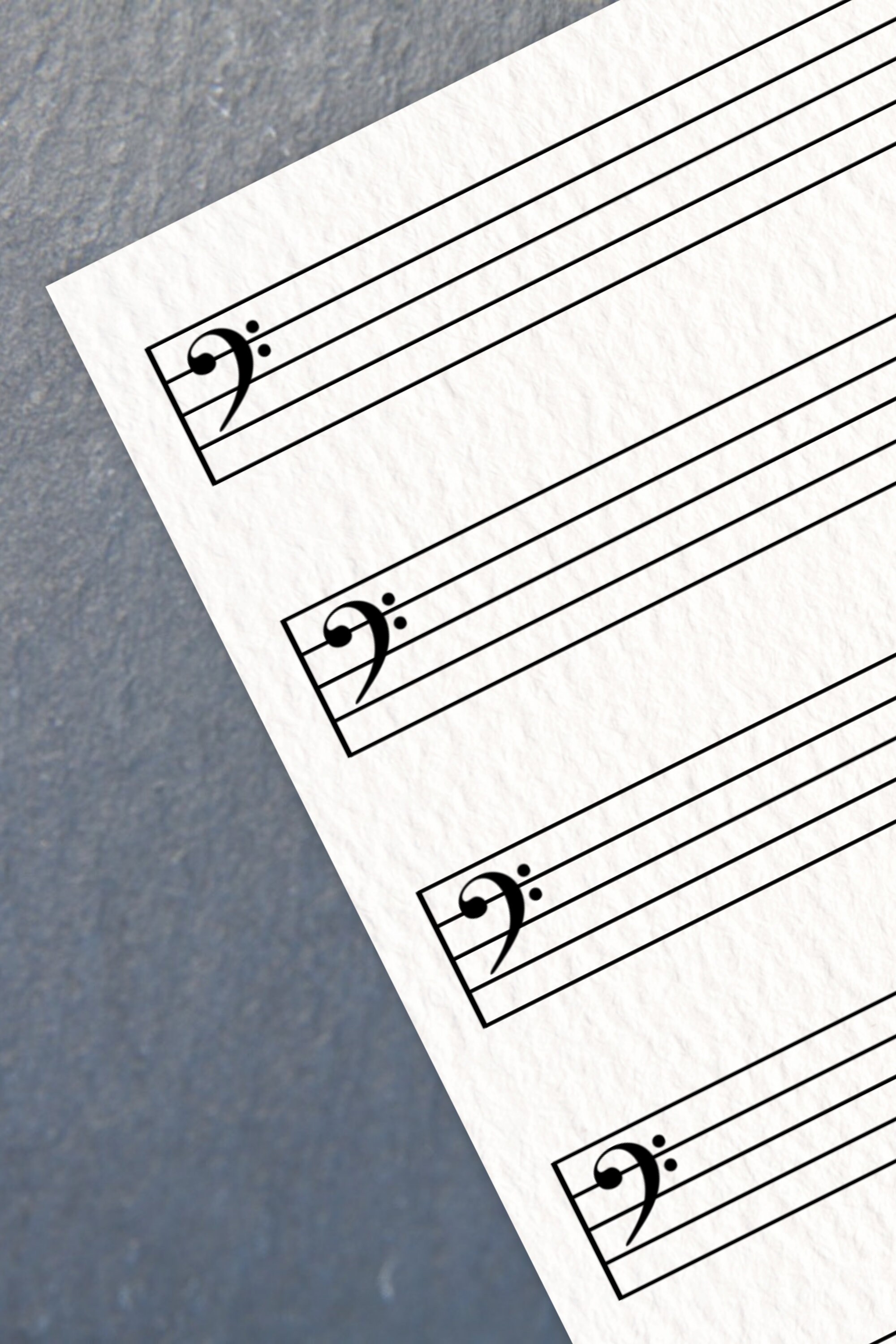 Printable Large Print Blank Sheet Music Bass Clef Manuscript Paper ...