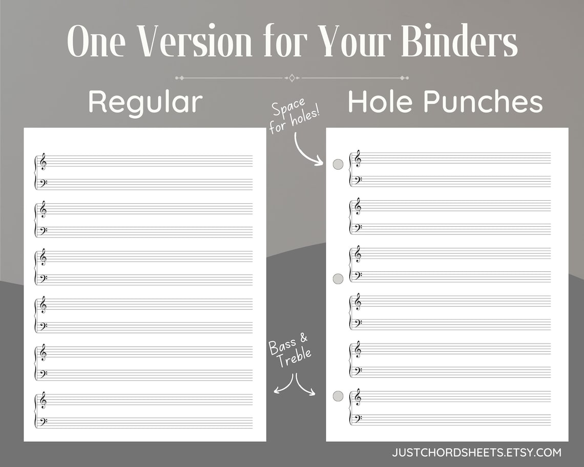 Blank Sheet Music Printable Manuscript Paper Printable Blank Music ...