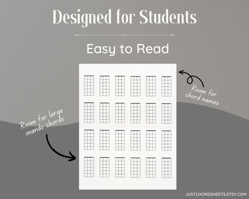Blank Mandolin Chord Charts for Beginners Printable at Home Bluegrass ...