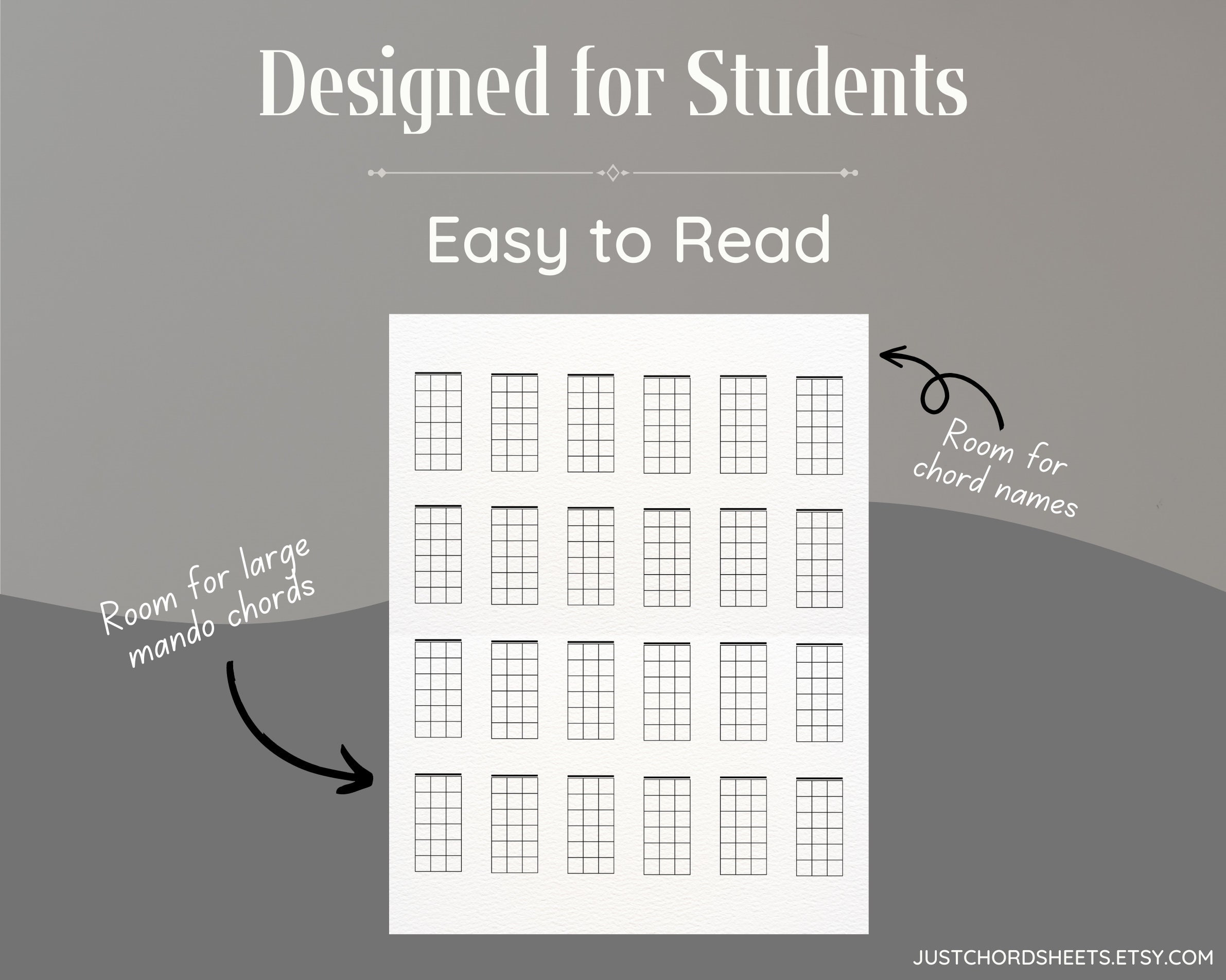 Blank Mandolin Chord Charts for Beginners Printable at Home Bluegrass ...
