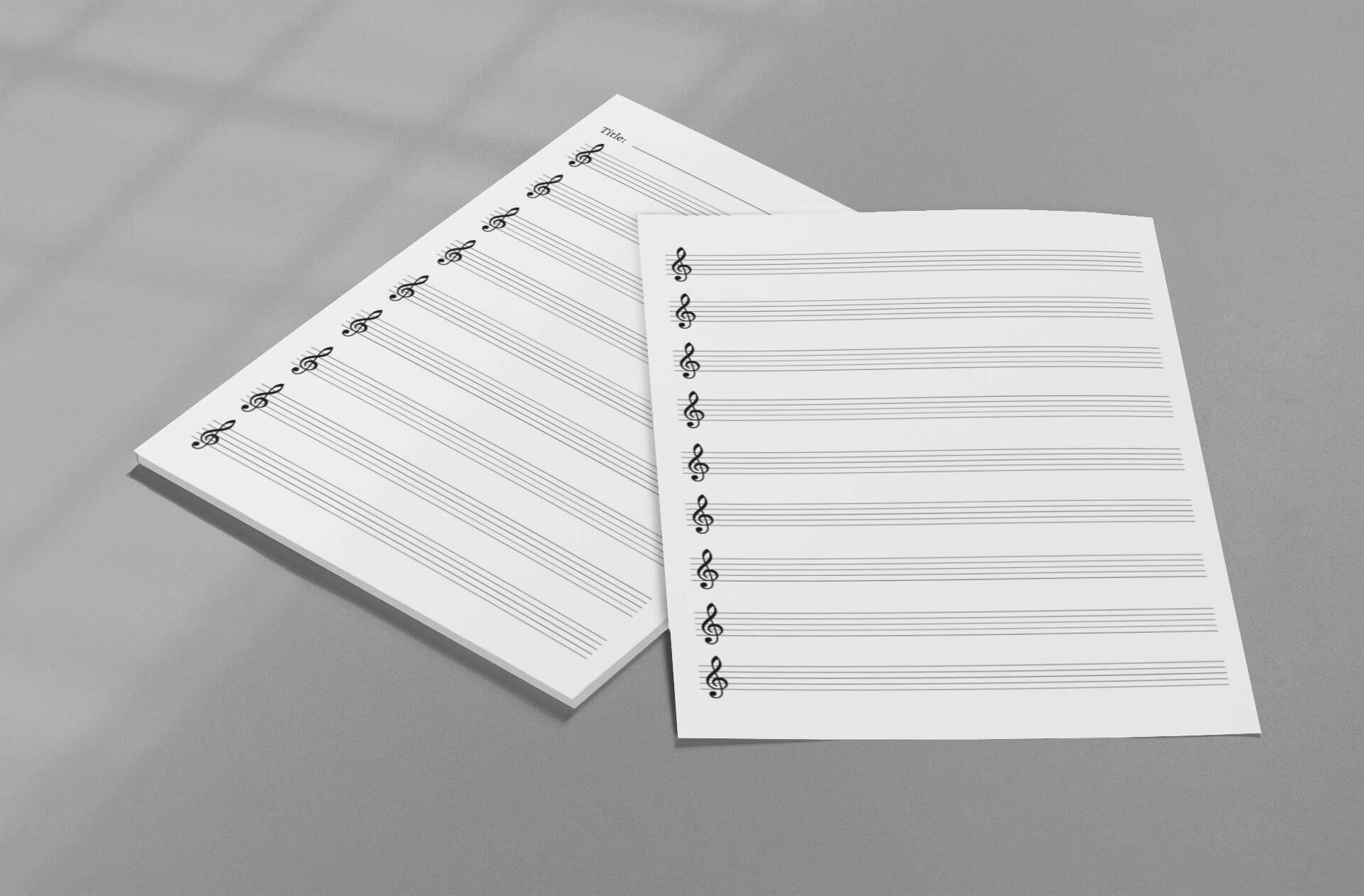 Printable Blank Treble Clef Sheet Music Notation Sheets Staff Stave ...