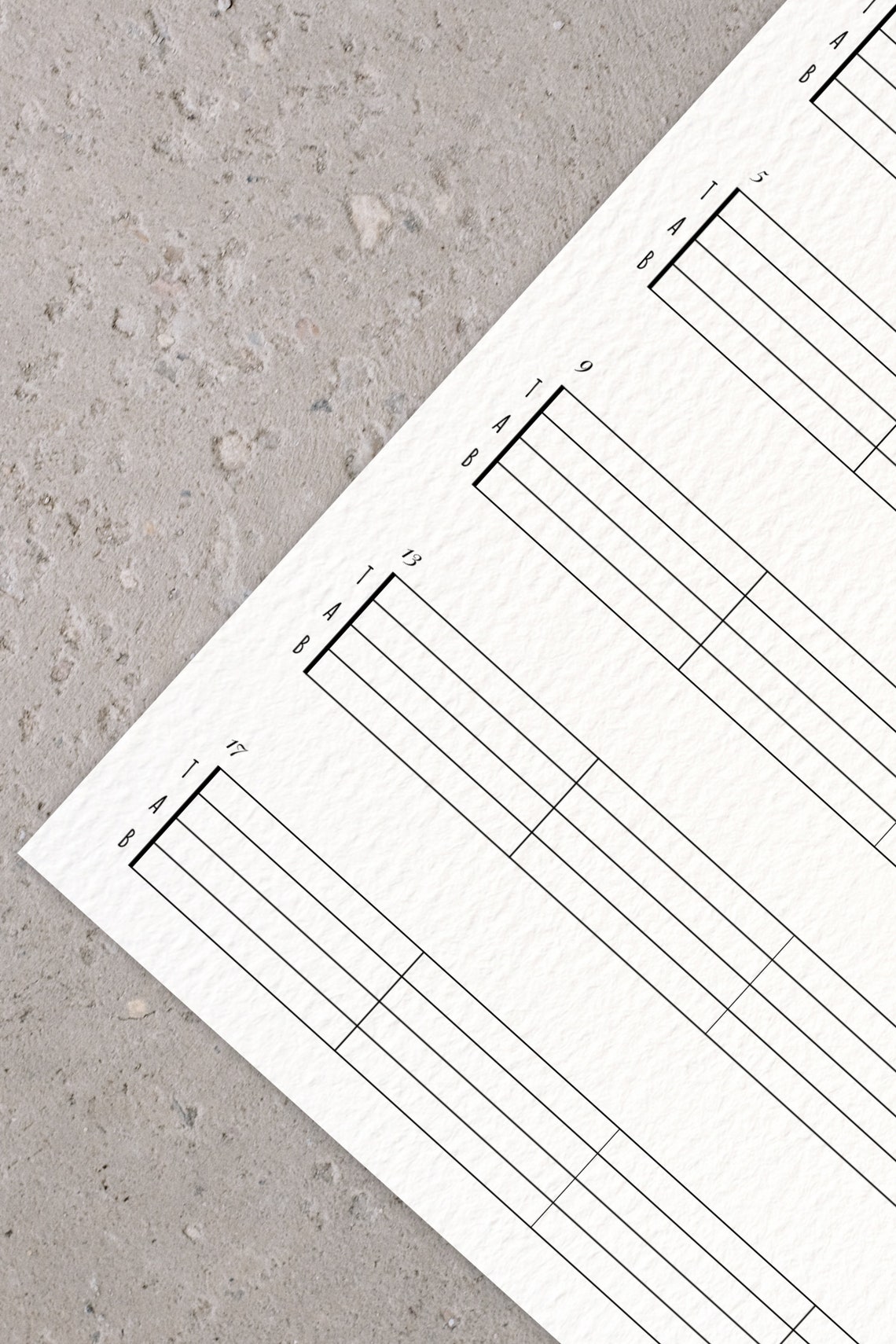 Blank 5 String Bass Tabs Plus Scale Charts for Beginners - Etsy