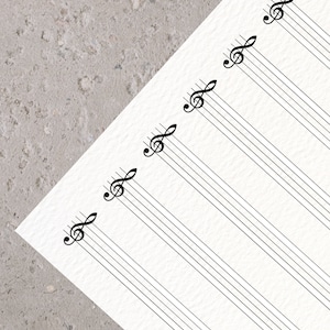 Printable Blank Sheet Music Treble Clef Notation Sheets Staff Stave ...