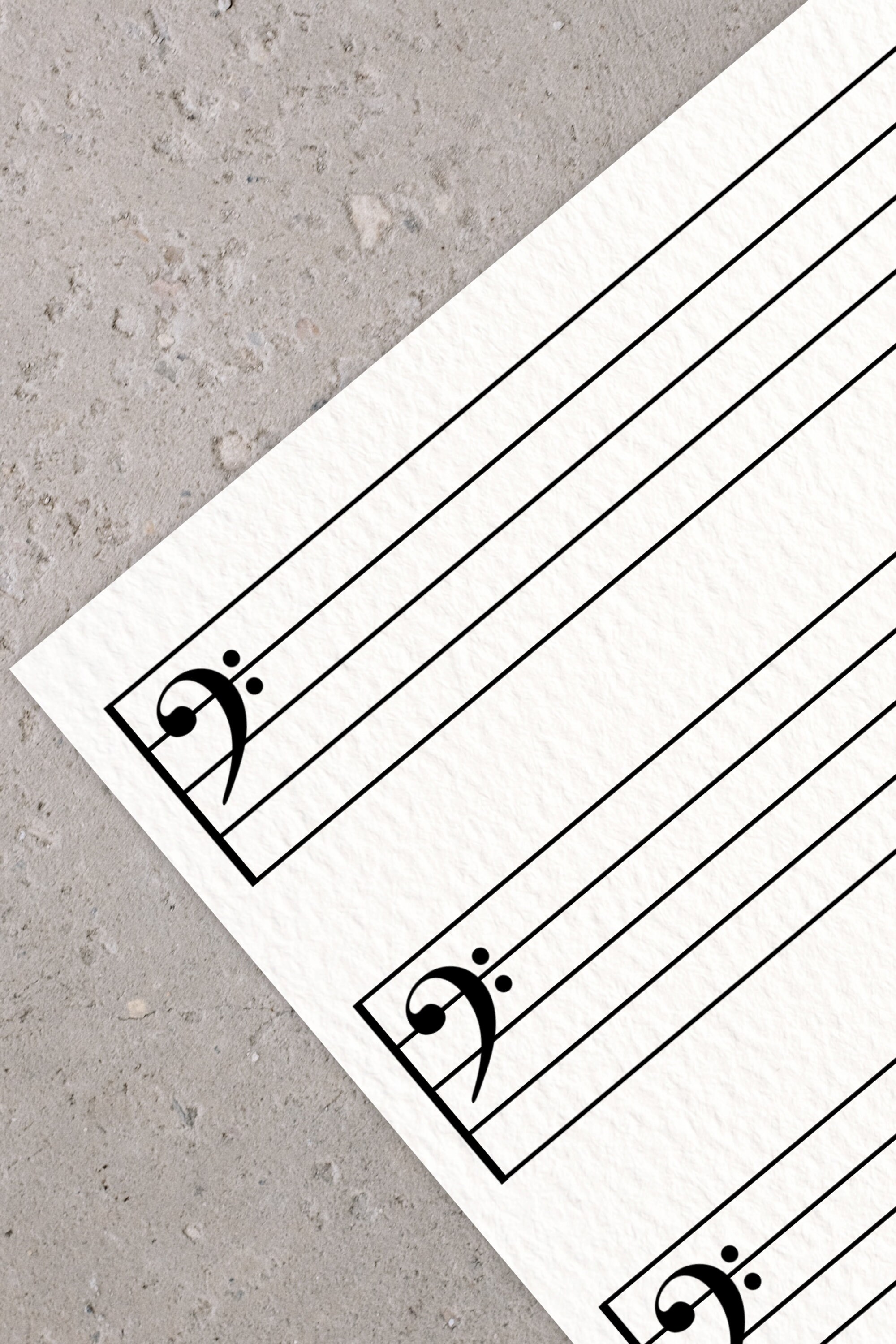 Printable Large Print Blank Sheet Music Bass Clef Manuscript Paper ...