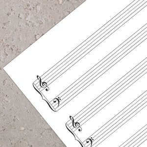Blank Sheet Music Printable Manuscript Paper Printable Blank Music ...