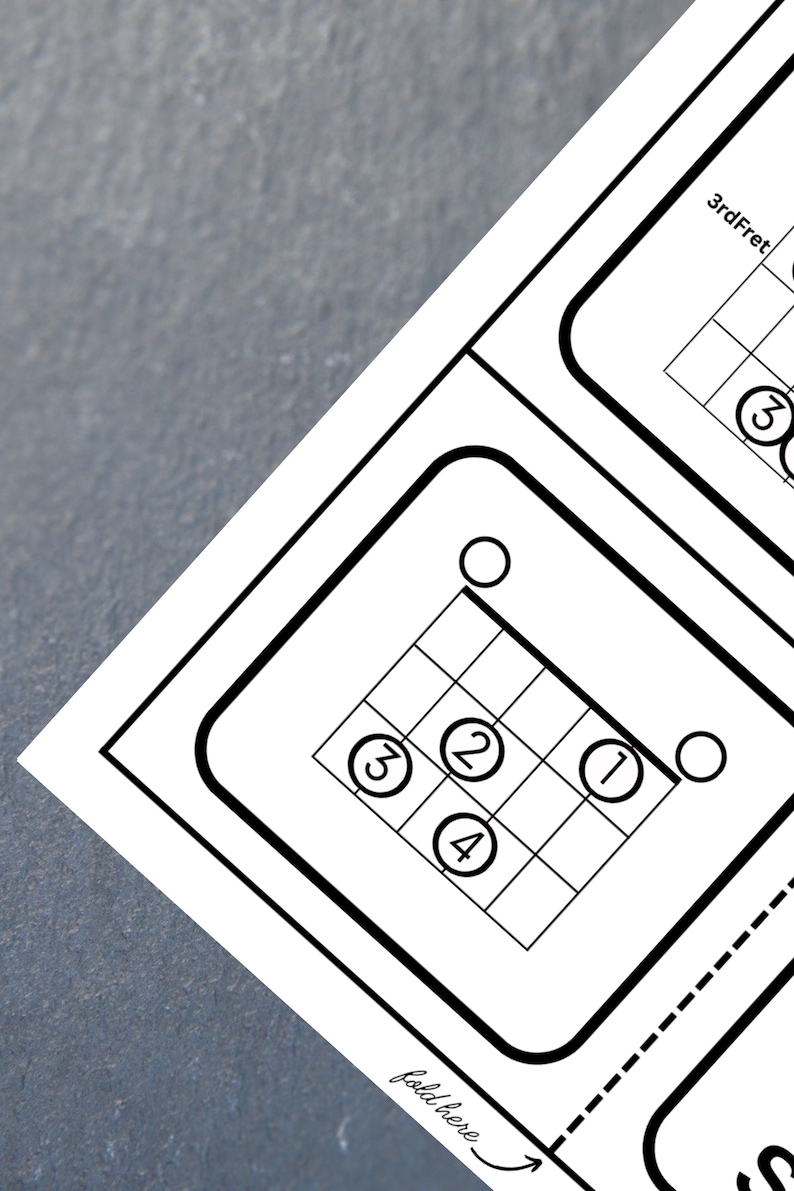 Guitar Chord Flash Cards for Beginners: Printable Teacher Resource (PDF ...