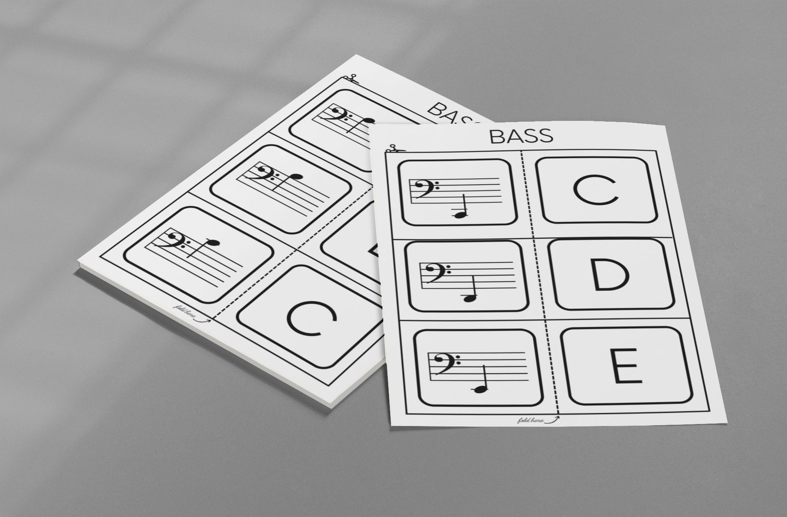 Printable Music Note Flashcard BUNDLE for Music Students Learning to ...