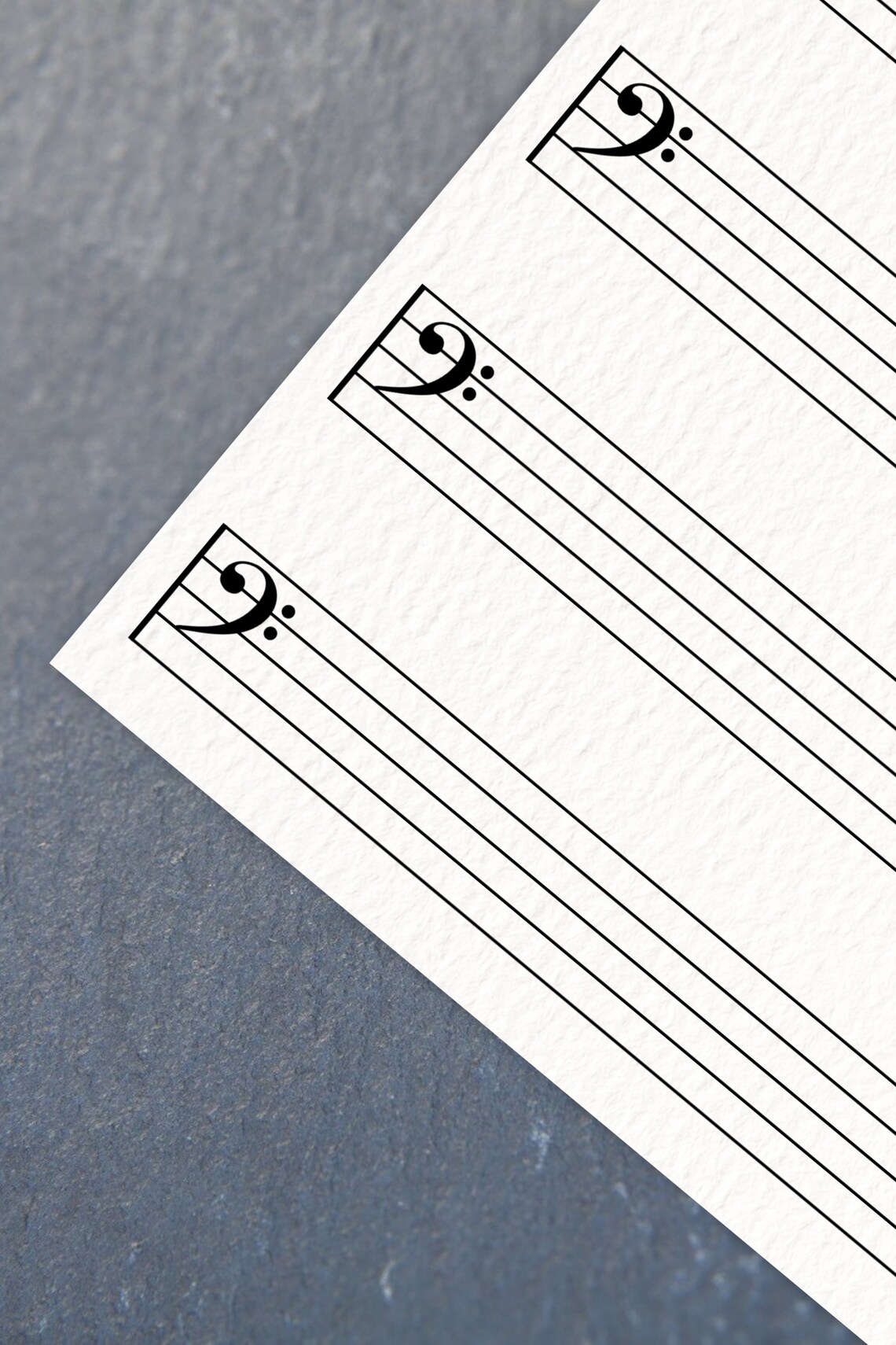 Printable Large Print Blank Sheet Music Bass Clef Manuscript Paper ...