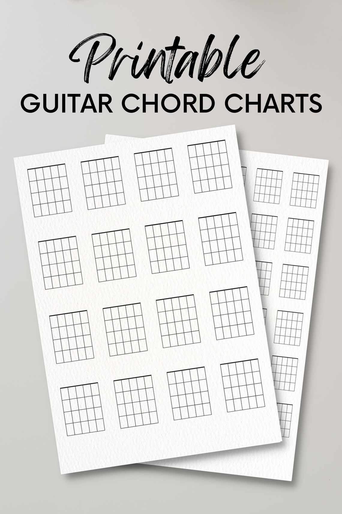 Blank Guitar Chord Charts for Beginners Printable at Home on Standard ...