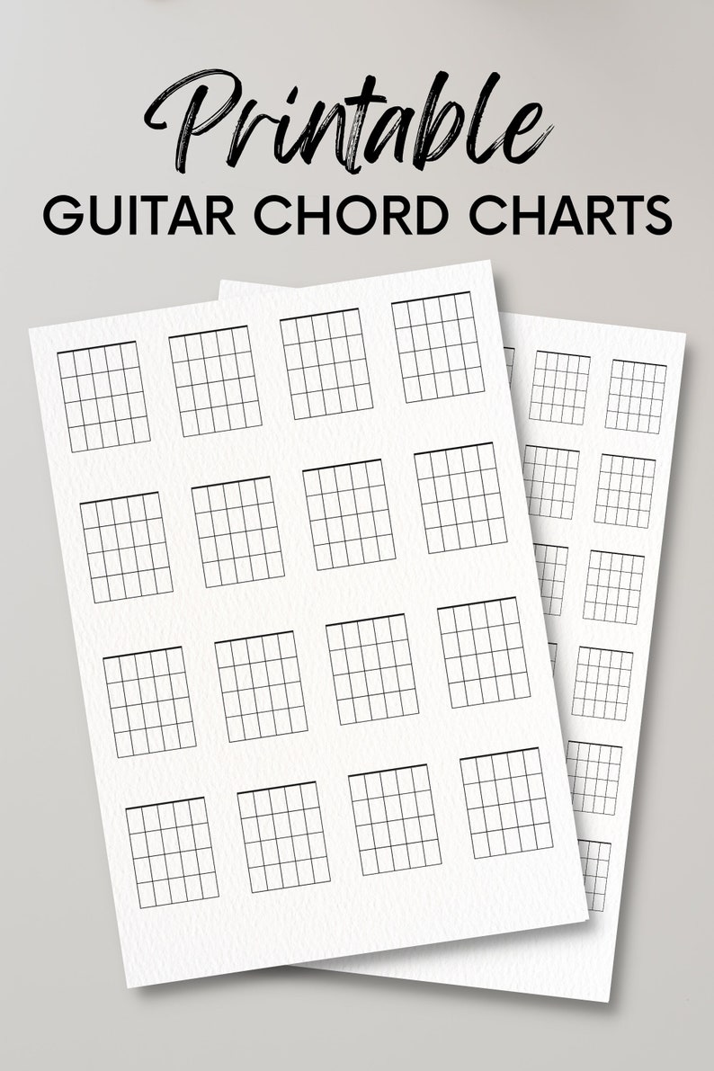 Blank Guitar Chord Charts for Beginners Printable at Home on Standard ...