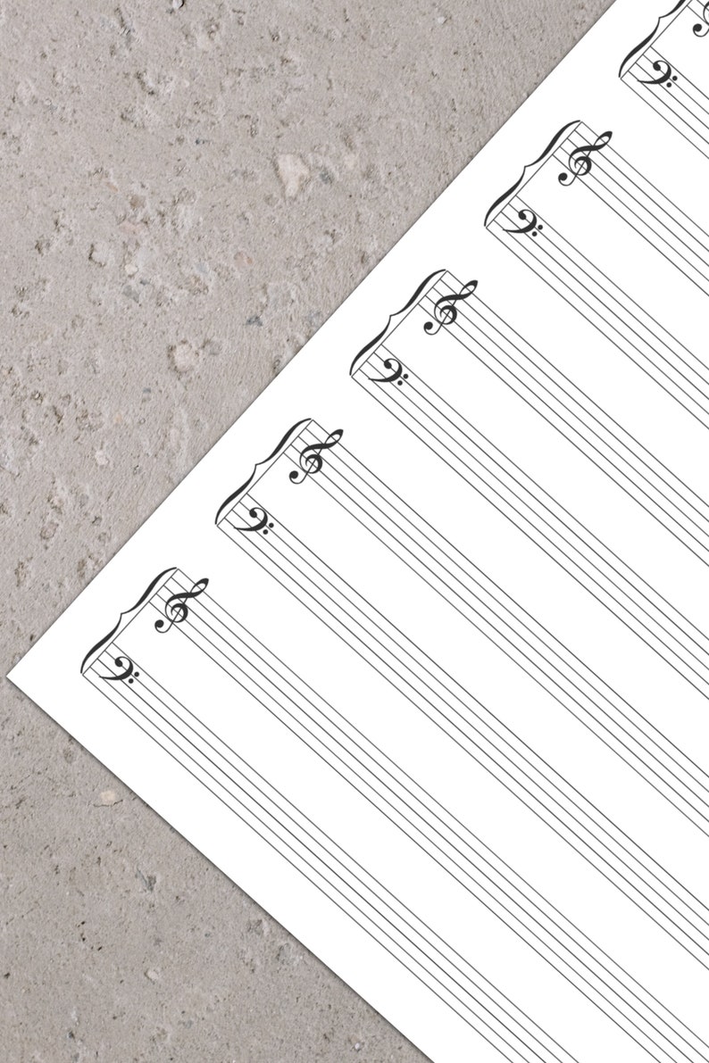 Blank Sheet Music Printable Manuscript Paper Printable Blank Music ...