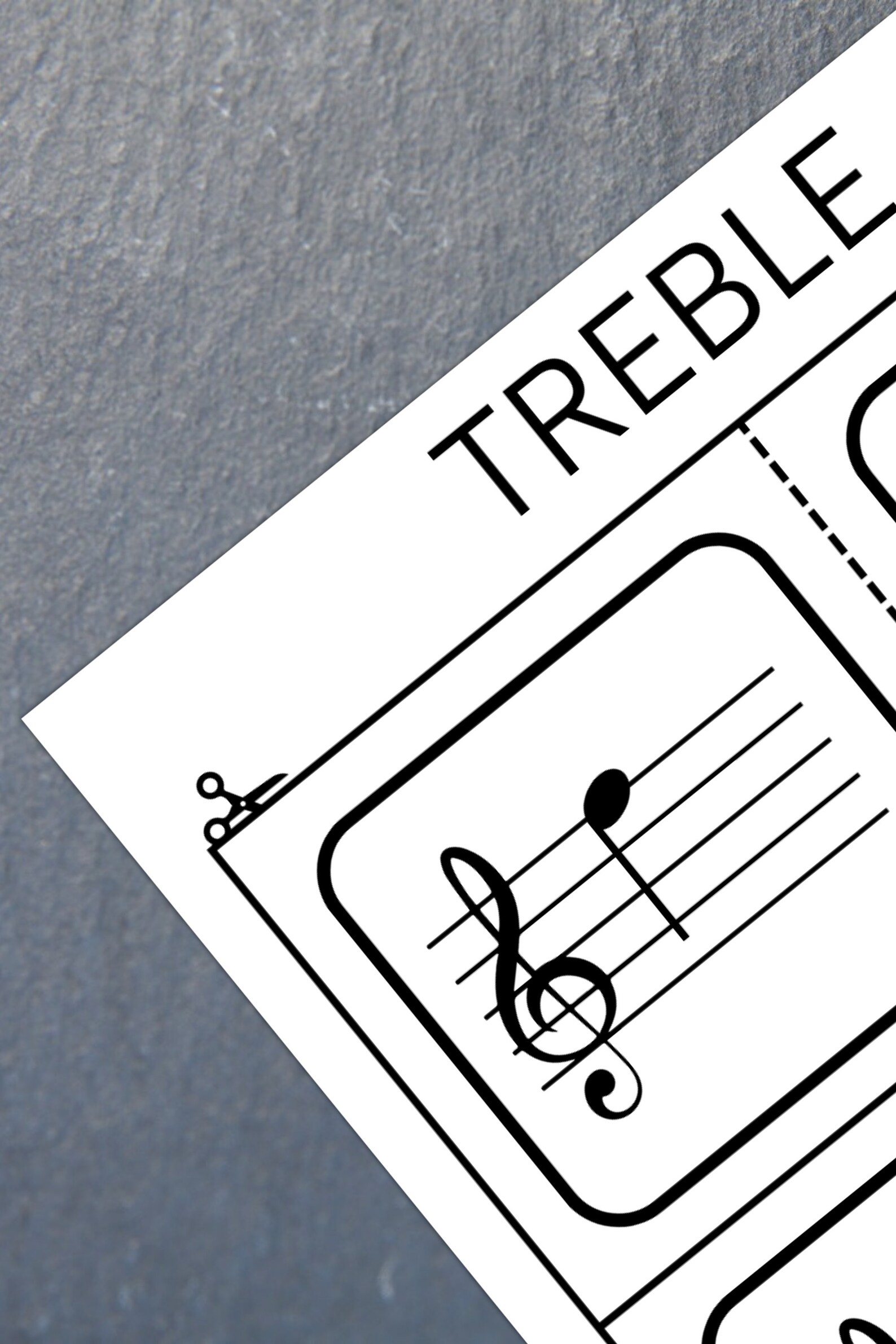 Treble Clef Flash Cards: Beginner Music Theory (printable PDF) - Etsy