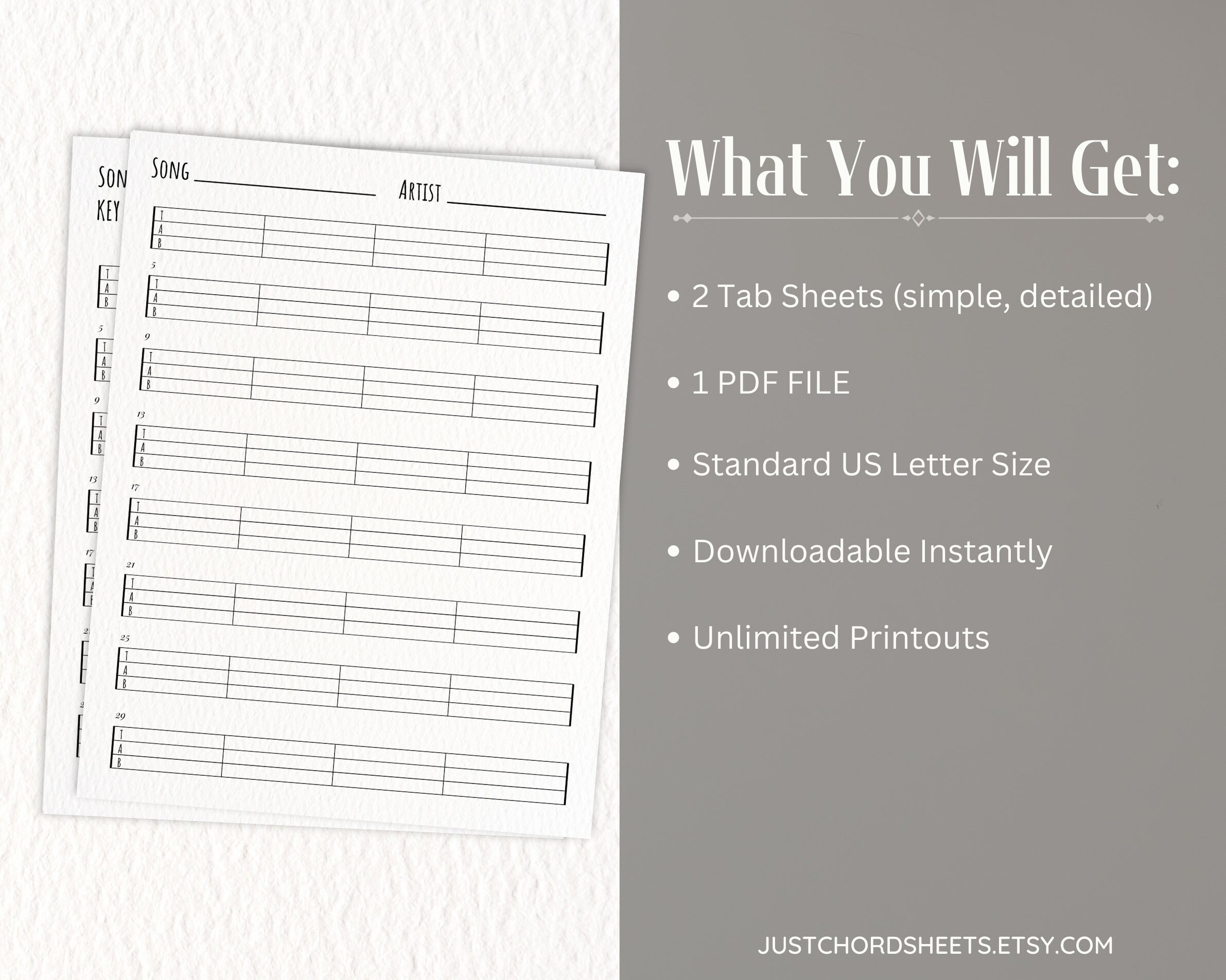 Blank Bass Tab Sheets for Beginners Intermediates Experts Tablature ...